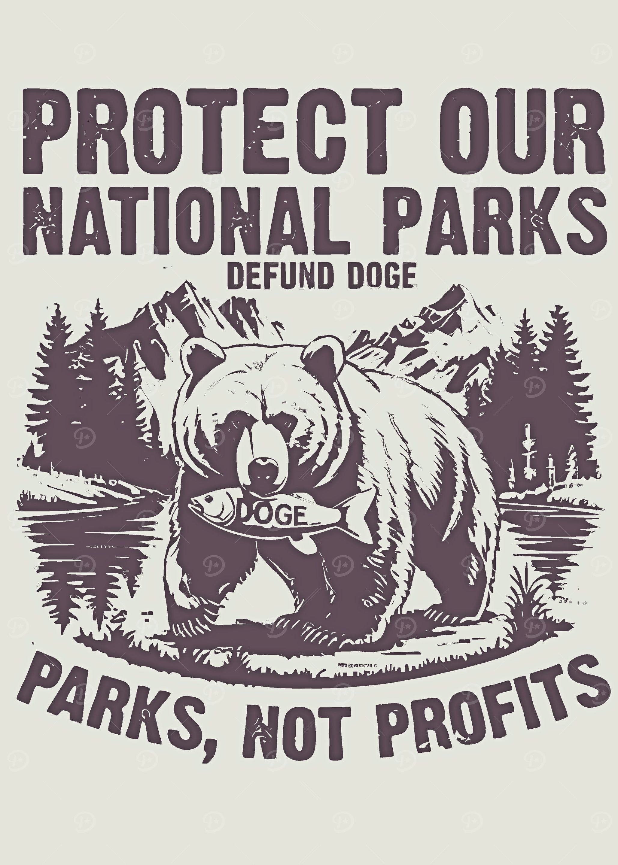 'Protect National Parks' Poster, picture, metal print, paint by Gear ...