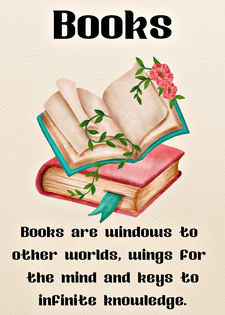 'Open Book with Quote' Poster, picture, metal print, paint by Jumis Art ...