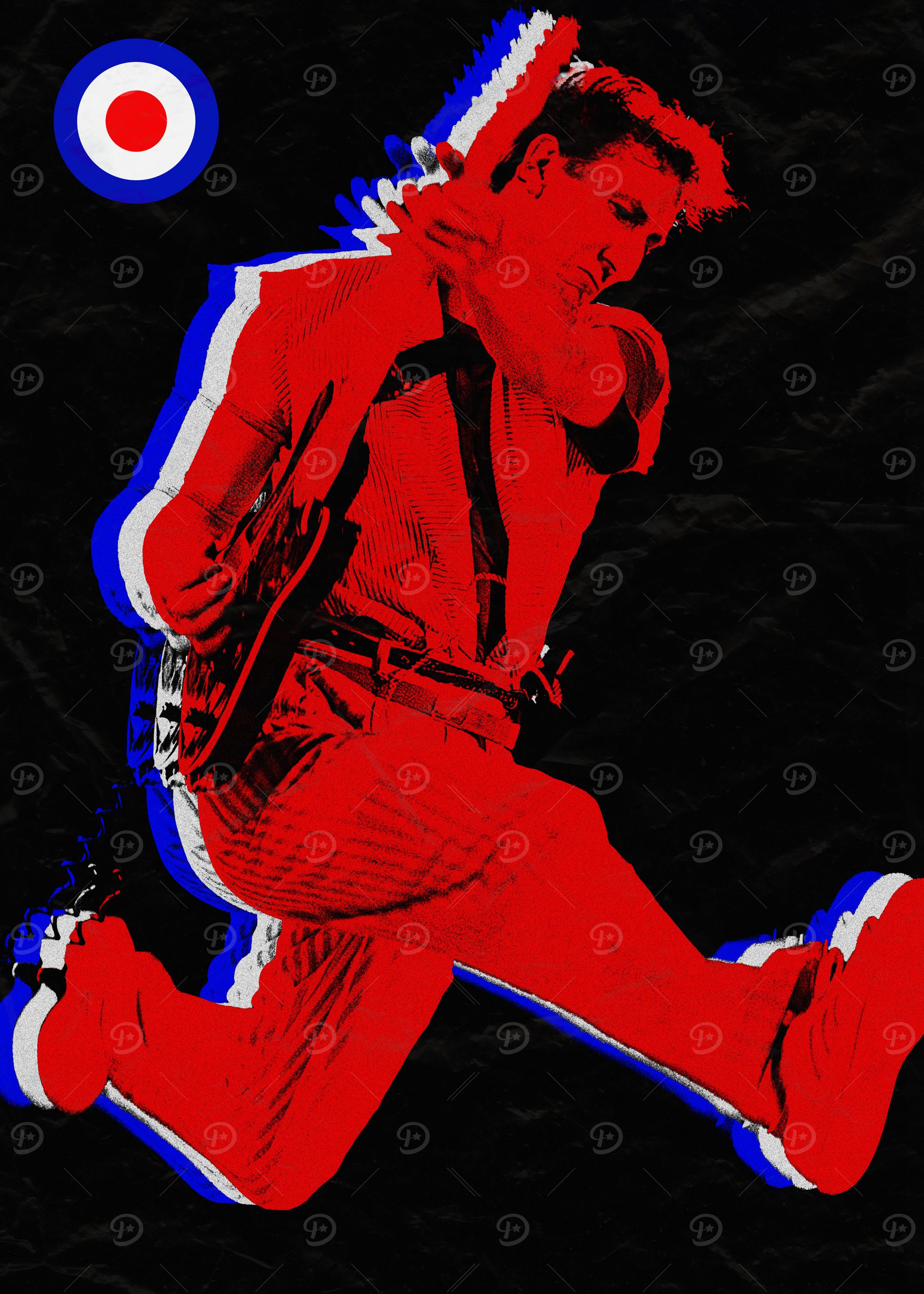 'Mod Rock Poster' Poster, picture, metal print, paint by jembim | Displate
