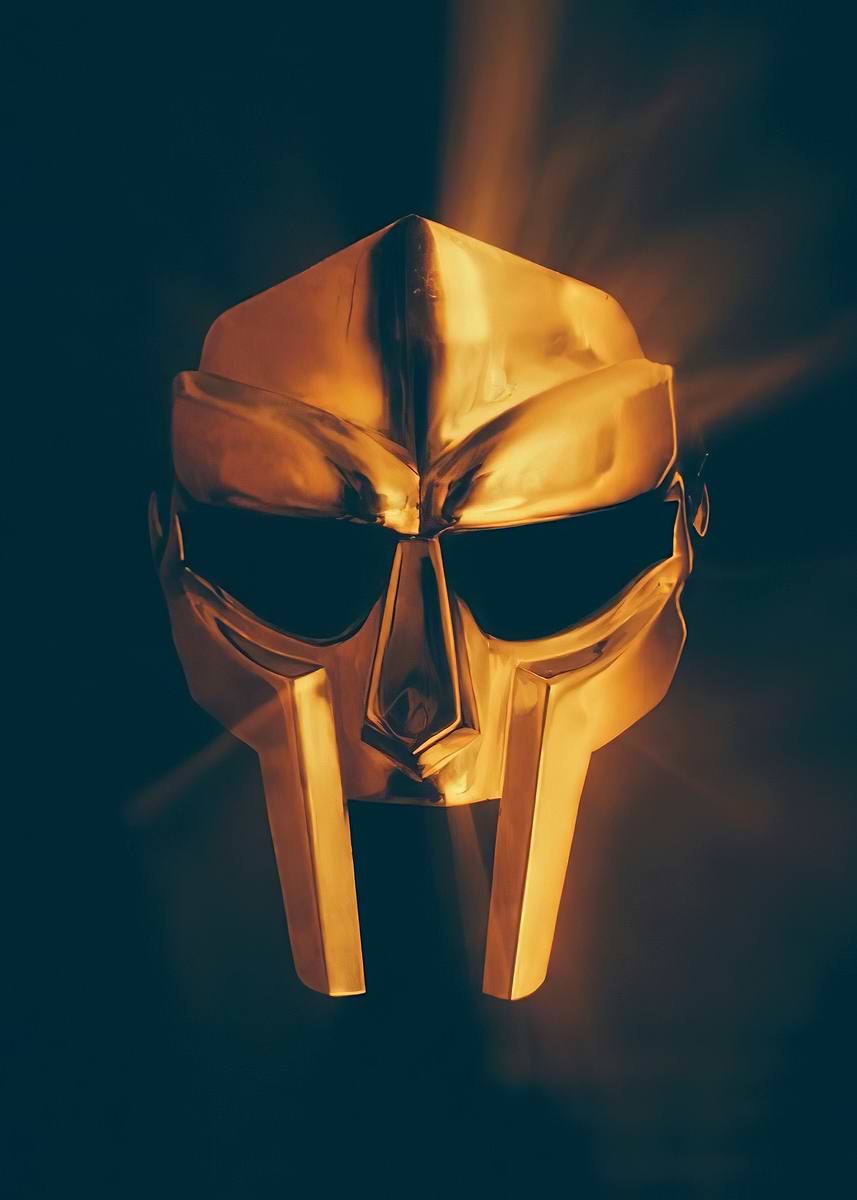 'Gold Doom Mask, mf doom music hip hop rapper' Poster, picture, metal ...