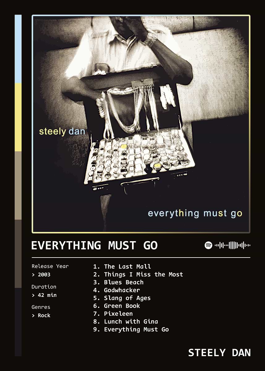 'Everything Must Go (2003) Album by Steely Dan' Poster, picture, metal ...