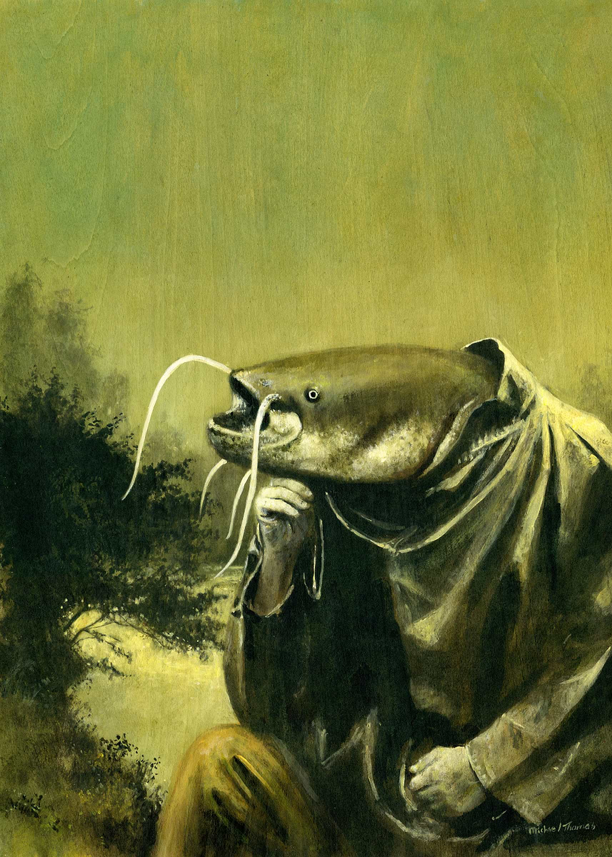 'Catfish Gentleman ' Poster, picture, metal print, paint by Michael ...