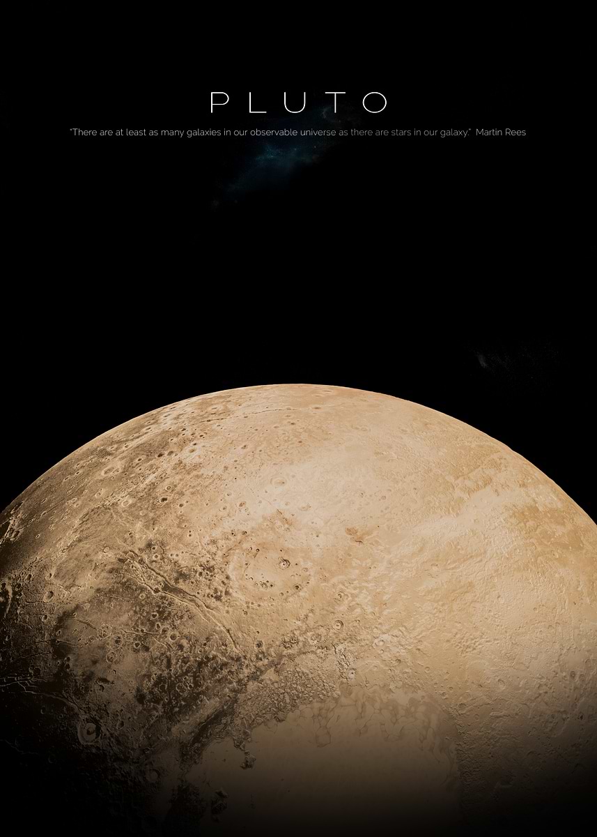 'Pluto Dwarf Planet Poster' Poster, picture, metal print, paint by ...