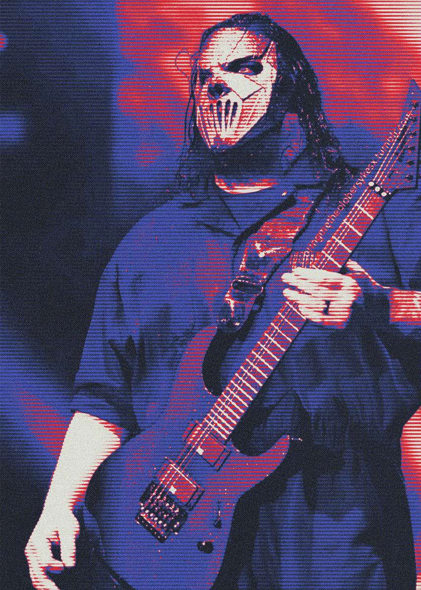 'Slipknot Guitarist' Poster, picture, metal print, paint by seems retro ...