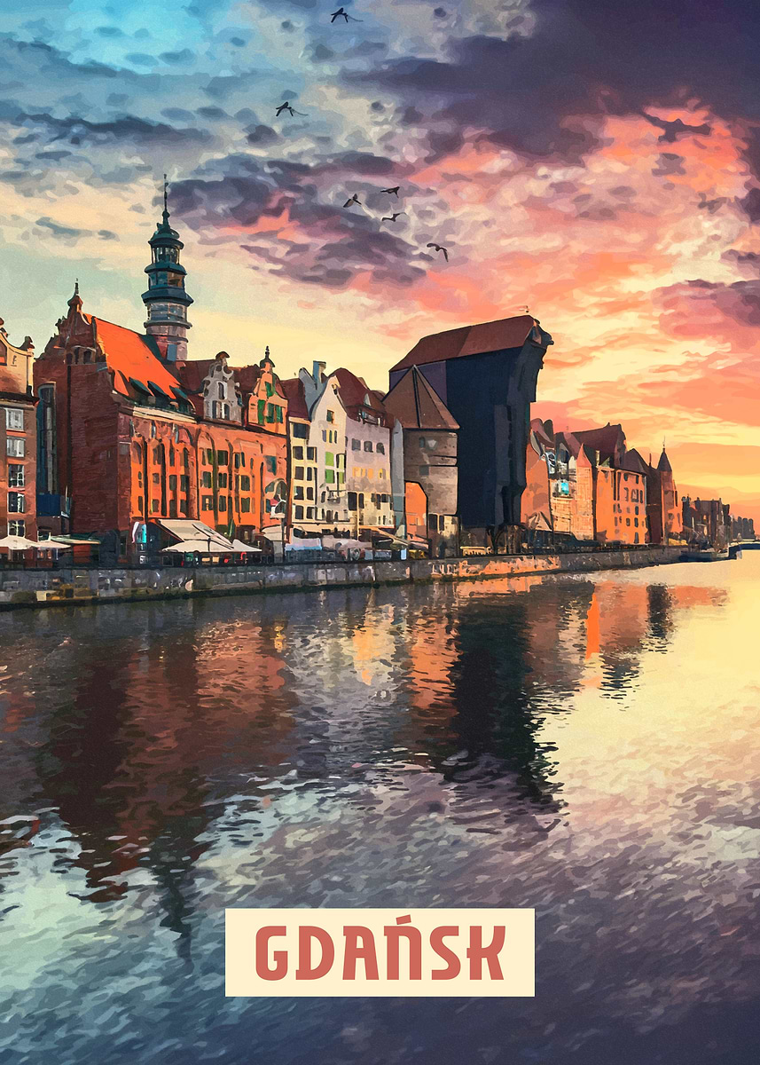 'Gdansk' Poster, picture, metal print, paint by Bo Kev | Displate