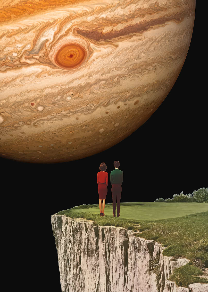 'Jupiter Celestial Collage Vintage ' Poster, picture, metal print ...