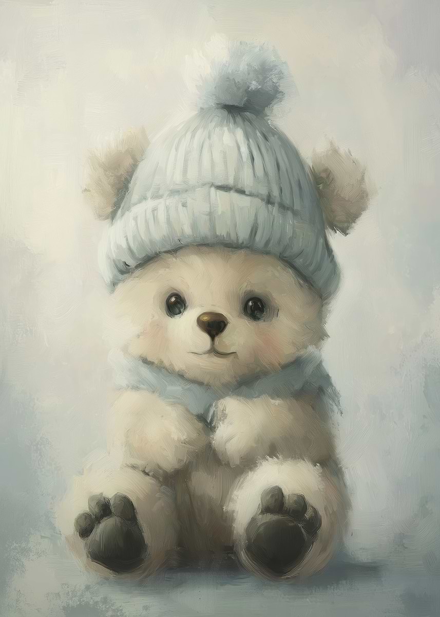 'Cute Teddy Bear Nursery' Poster, picture, metal print, paint by Marie ...