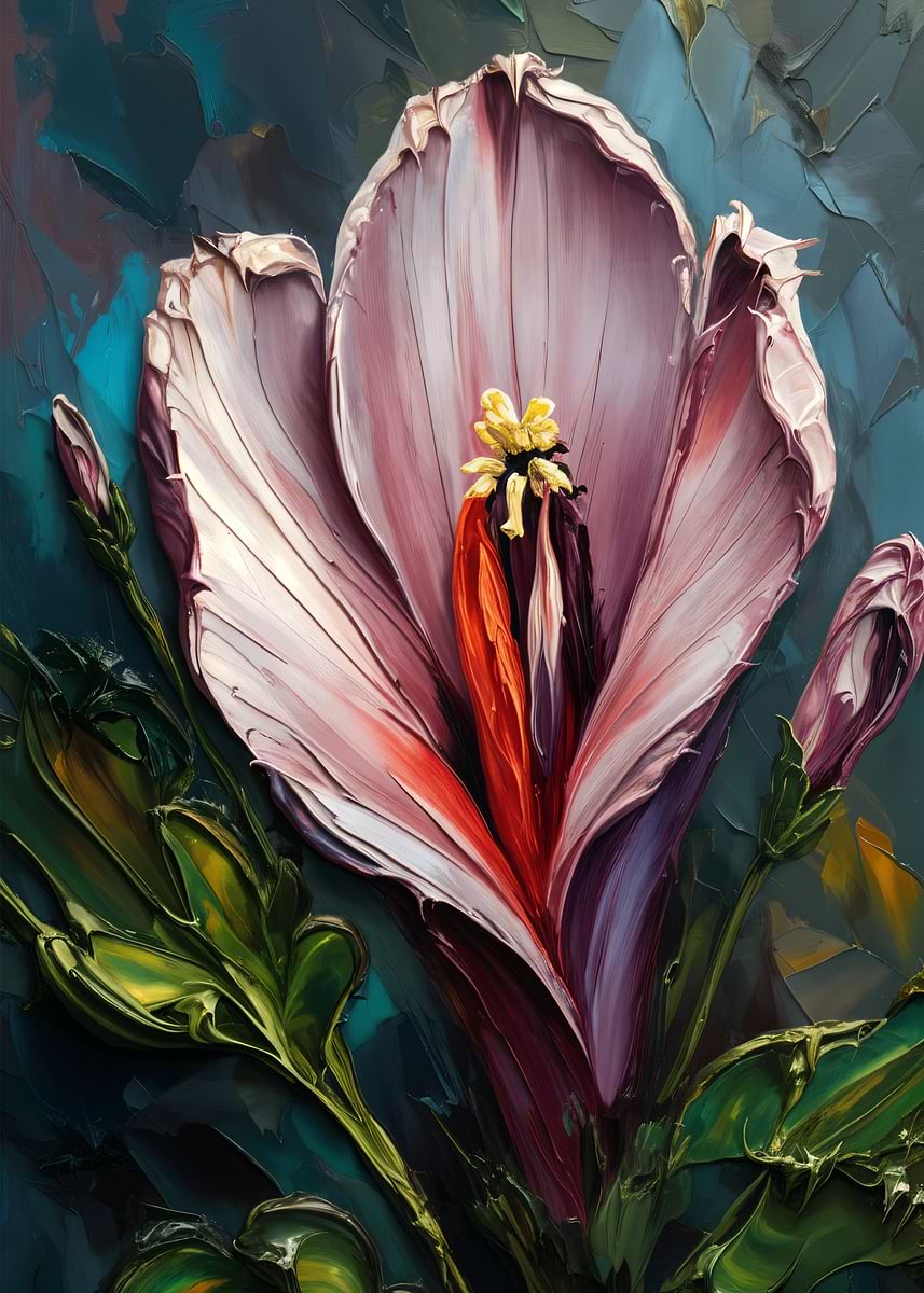 'Pink Flower Painting' Poster, picture, metal print, paint by ...