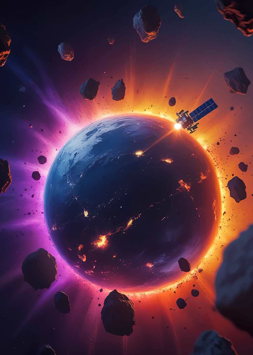 'Planet Under Attack' Poster, picture, metal print, paint by Abdullah ...
