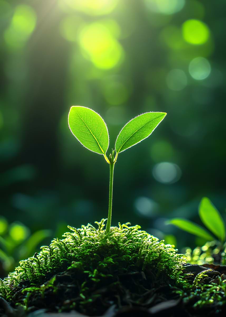 'New Life Green Sprout' Poster, picture, metal print, paint by Leoni ...