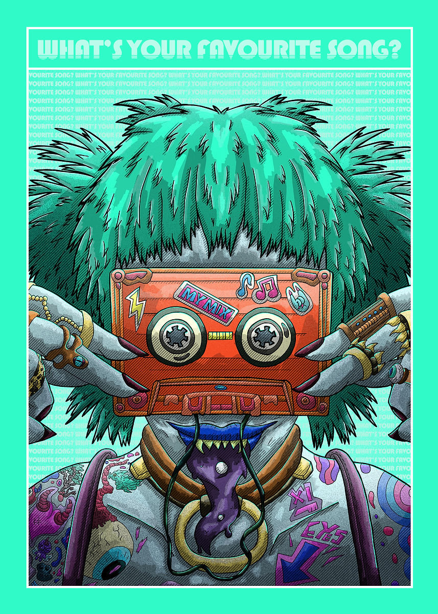 'What's your favourite Song?' Poster, picture, metal print, paint by ...