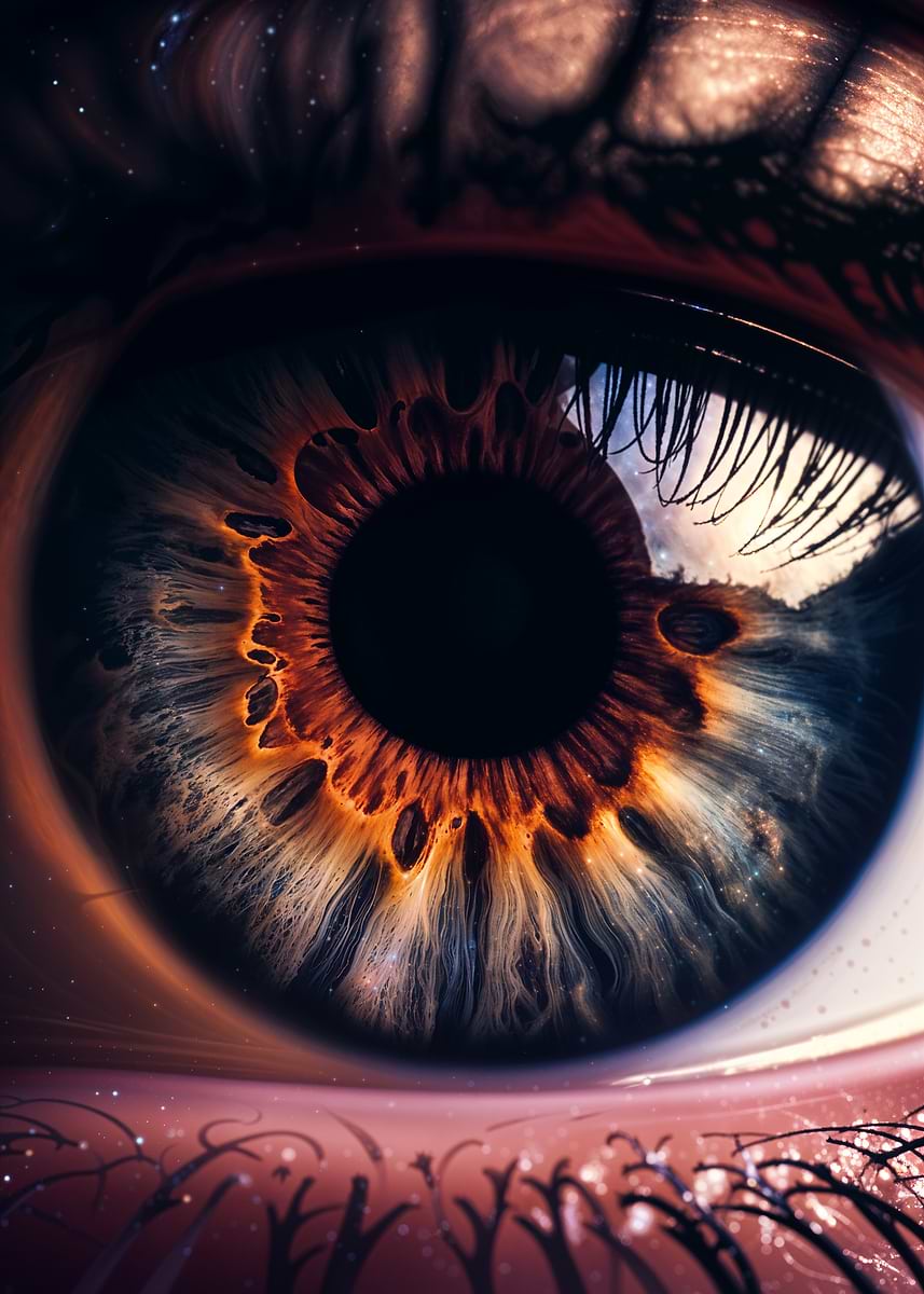 'Cosmic Eye' Poster, picture, metal print, paint by capricious | Displate