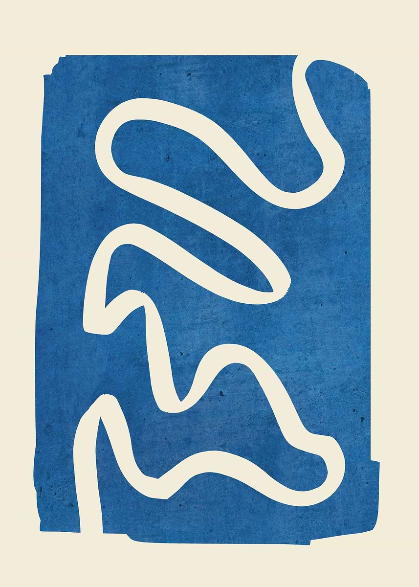 'abstract minimal 31-Blue' Poster, picture, metal print, paint by ...