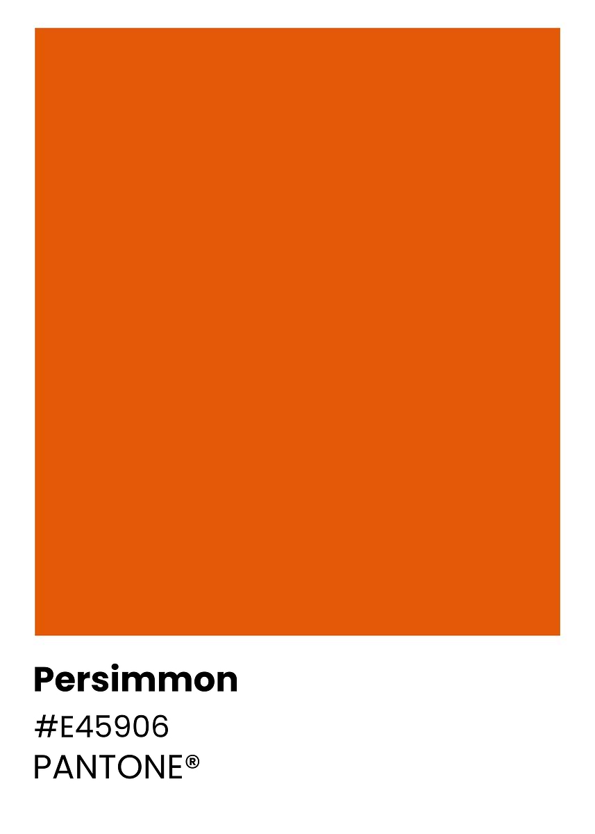 'Pantone Persimmon Color' Poster, picture, metal print, paint by Metal ...
