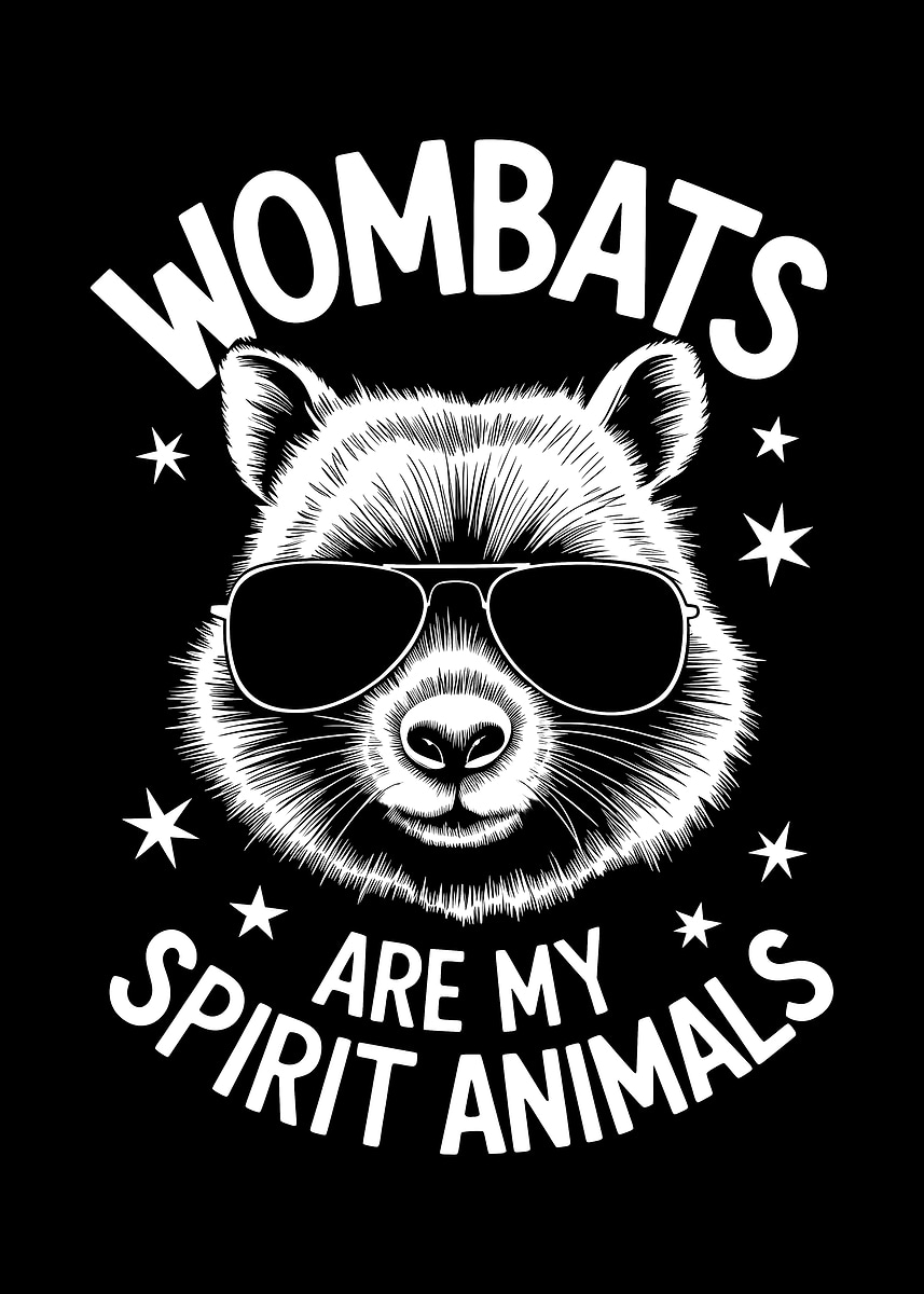 'Wombats Spirit Animal' Poster, picture, metal print, paint by Timo ...