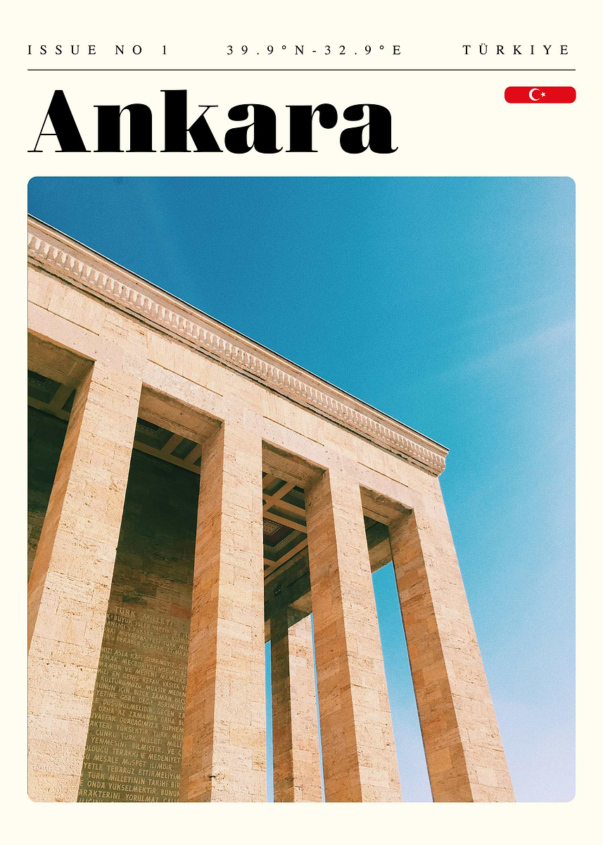 'Ankara Turkey Travel Poster' Poster, picture, metal print, paint by ...