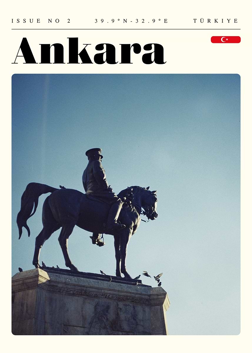 'Ankara Turkey Travel Poster' Poster, picture, metal print, paint by ...