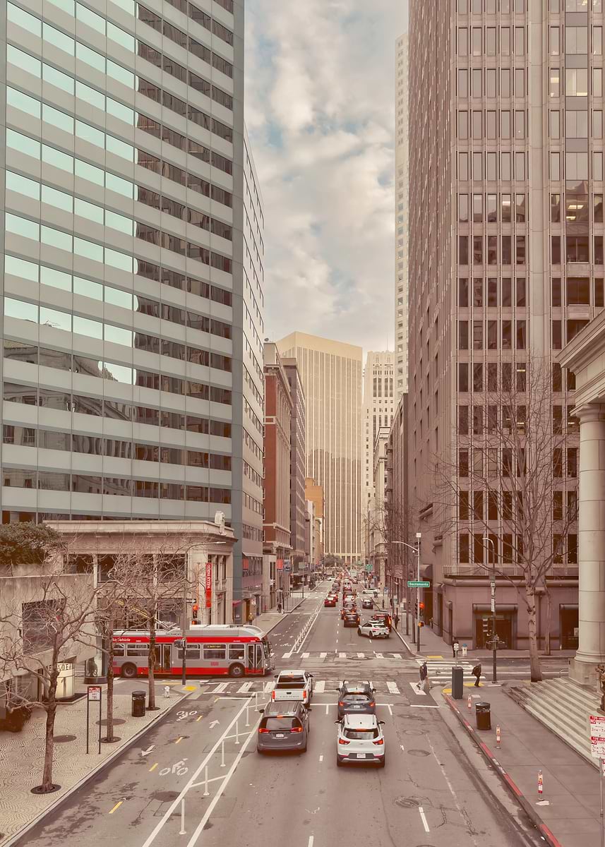 'City Street View' Poster, picture, metal print, paint by Jonathan ...
