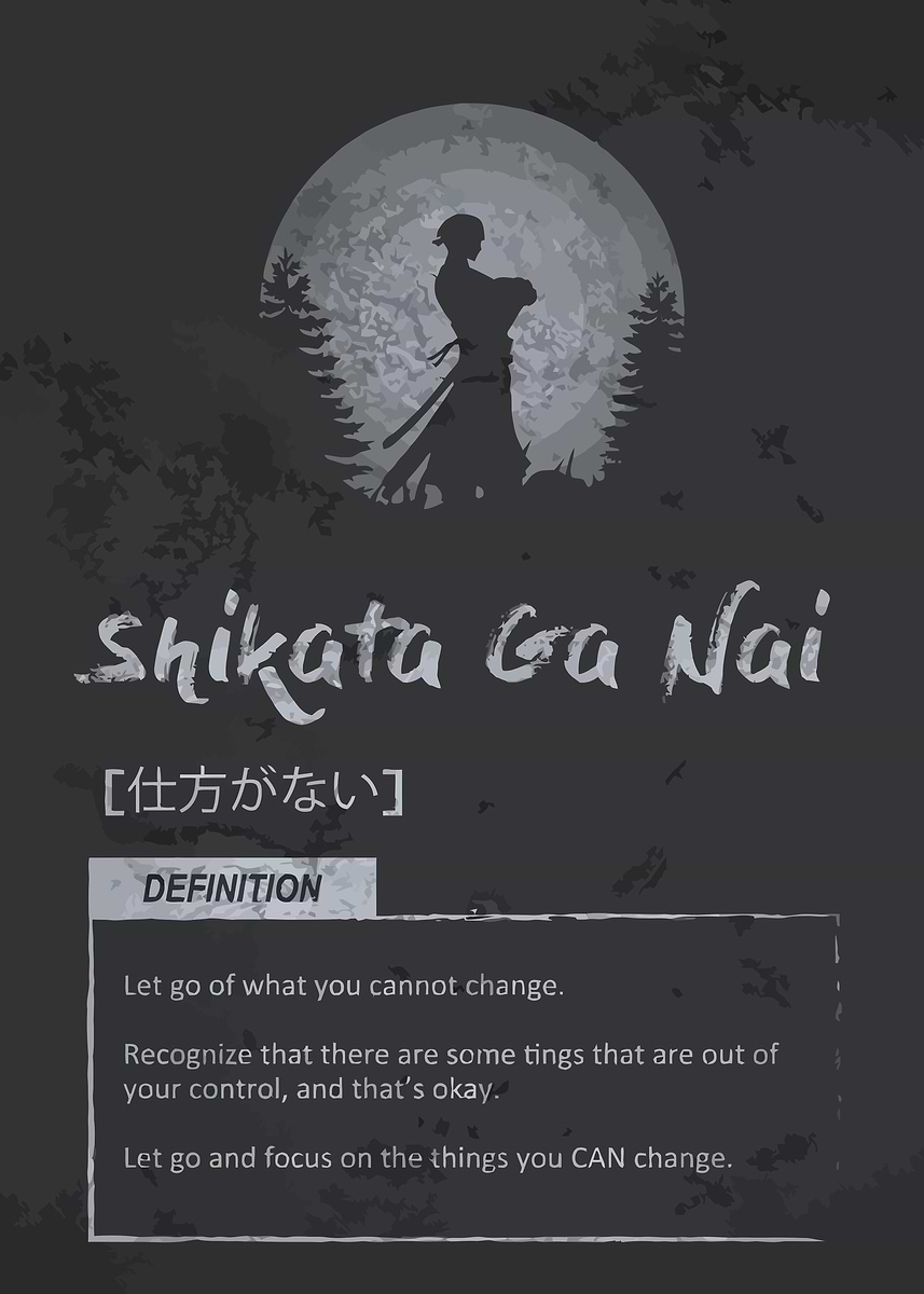 'Shikata Ga Nai - Japanese Philosophy' Poster, picture, metal print ...