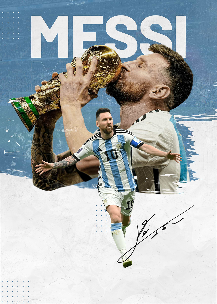 'Messi World Cup Victory' Poster, picture, metal print, paint by TraXim ...