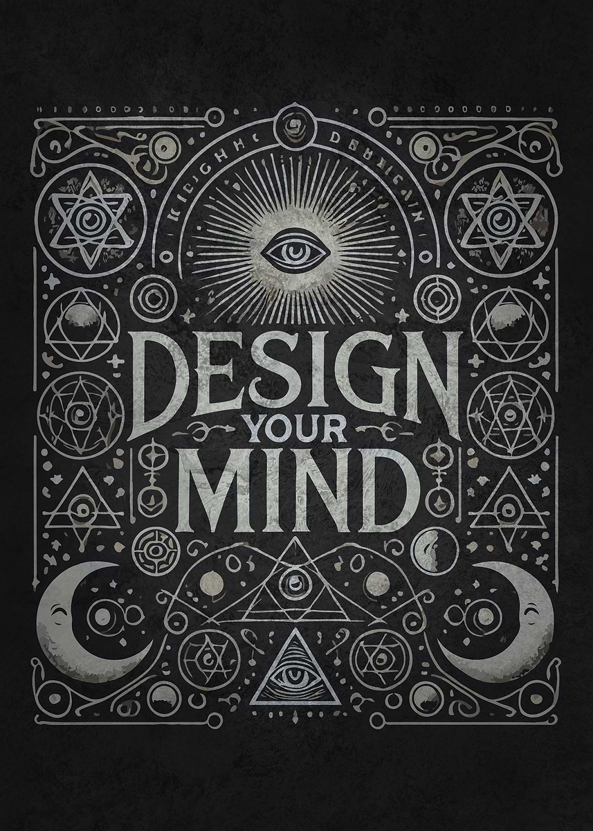 'Design Your Mind, Manifestation, Mindset' Poster, picture, metal print ...