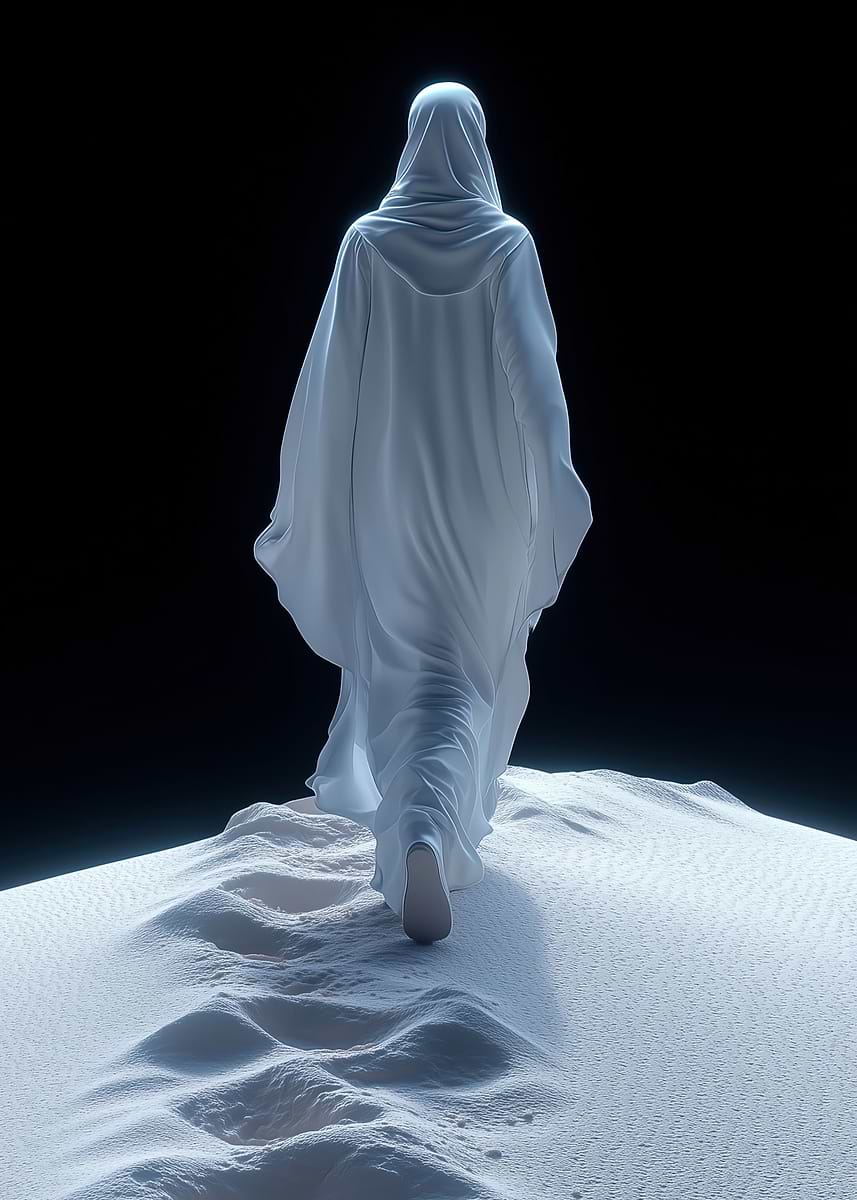 'White Figure Walking' Poster, picture, metal print, paint by Elysian ...