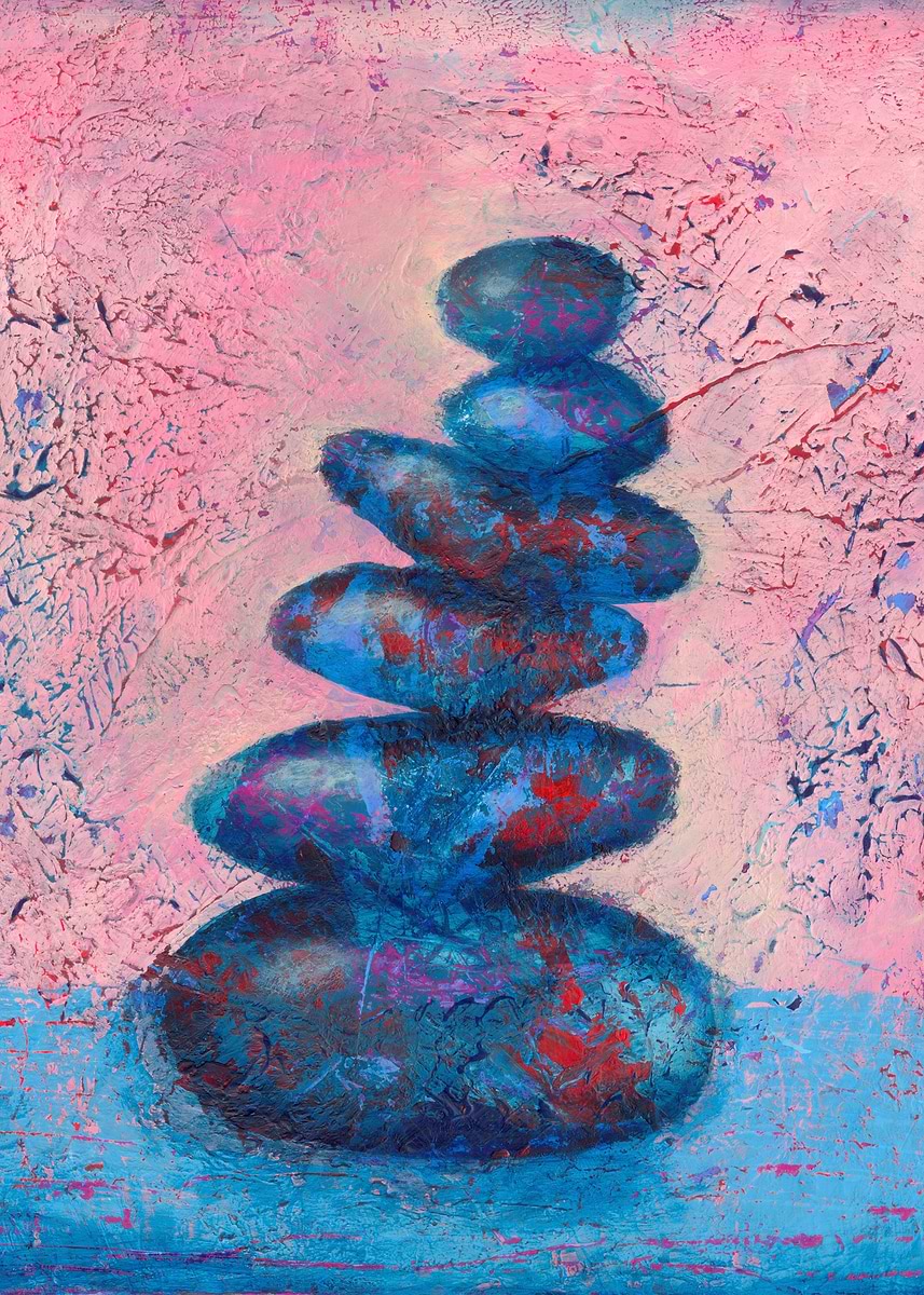 'Zen Stones Painting' Poster, picture, metal print, paint by So Zo ...