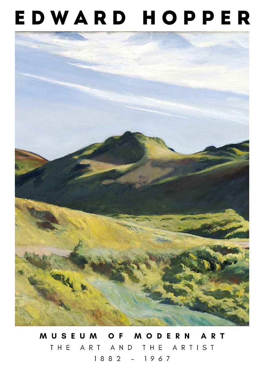 'Edward Hopper Landscape Painting' Poster, picture, metal print, paint ...