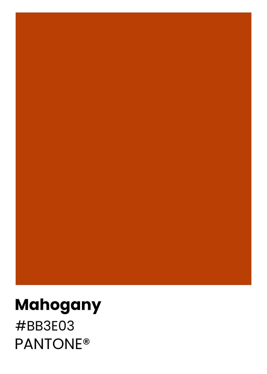 'Pantone Mahogany Color' Poster, picture, metal print, paint by Metal ...