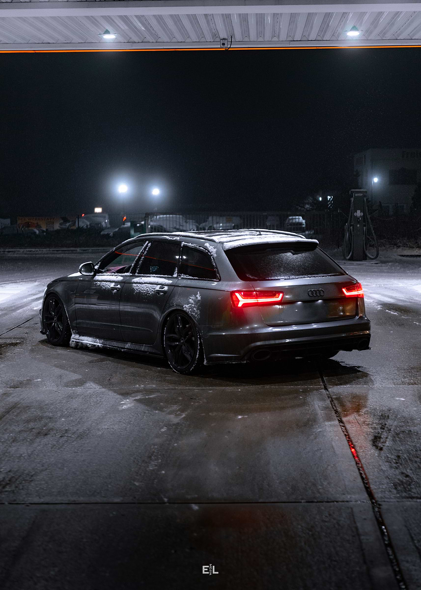 'Audi RS6 Avant in Snow' Poster, picture, metal print, paint by elmedia ...
