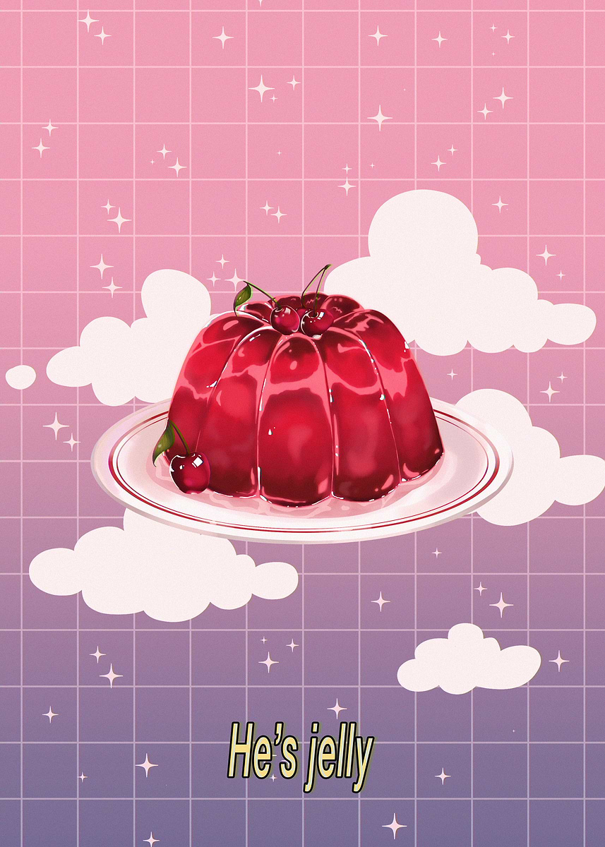 'He's jelly' Poster, picture, metal print, paint by Gry Elise Risa ...