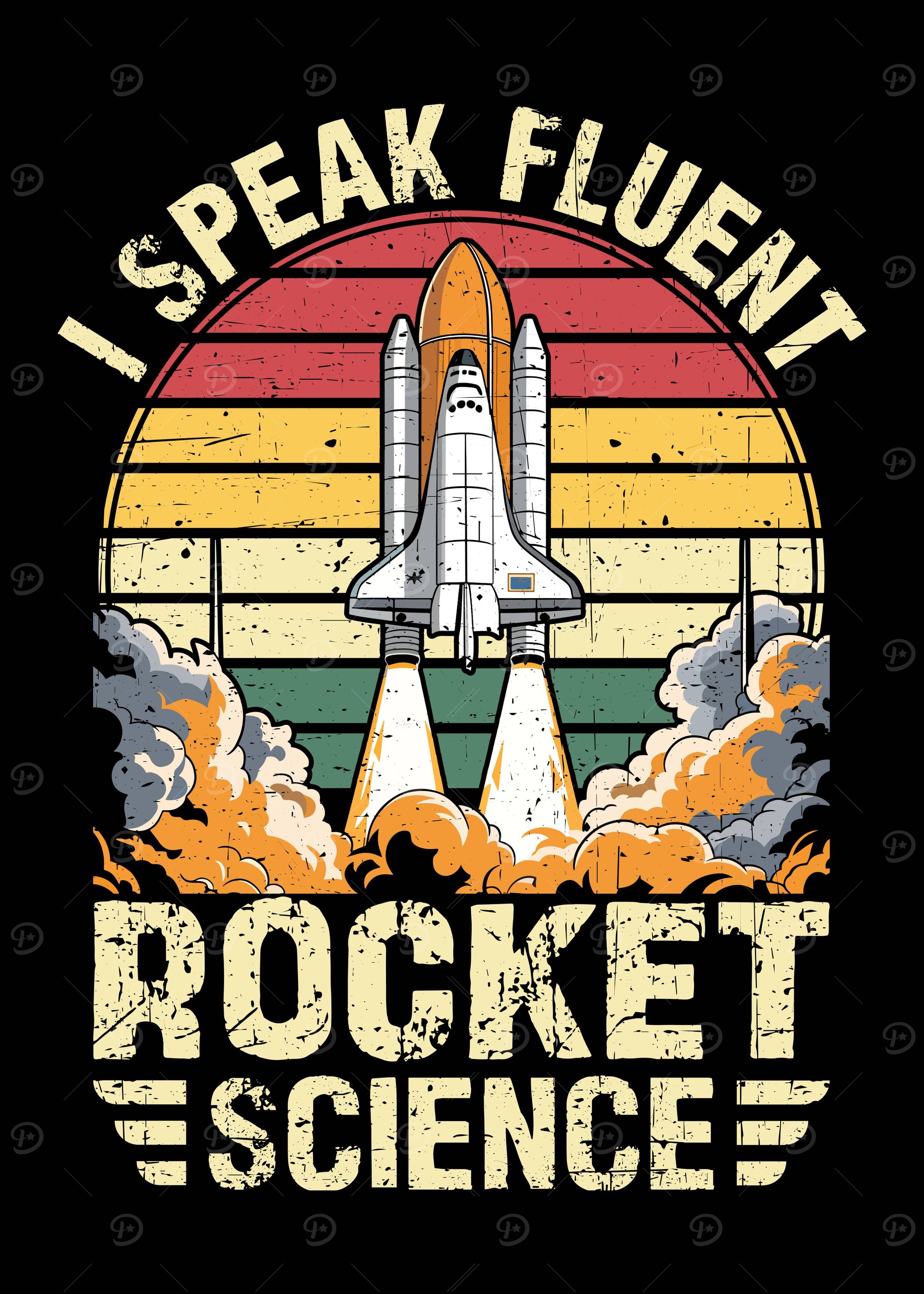 'I Speak Fluent Rocket Science' Poster, picture, metal print, paint by ...