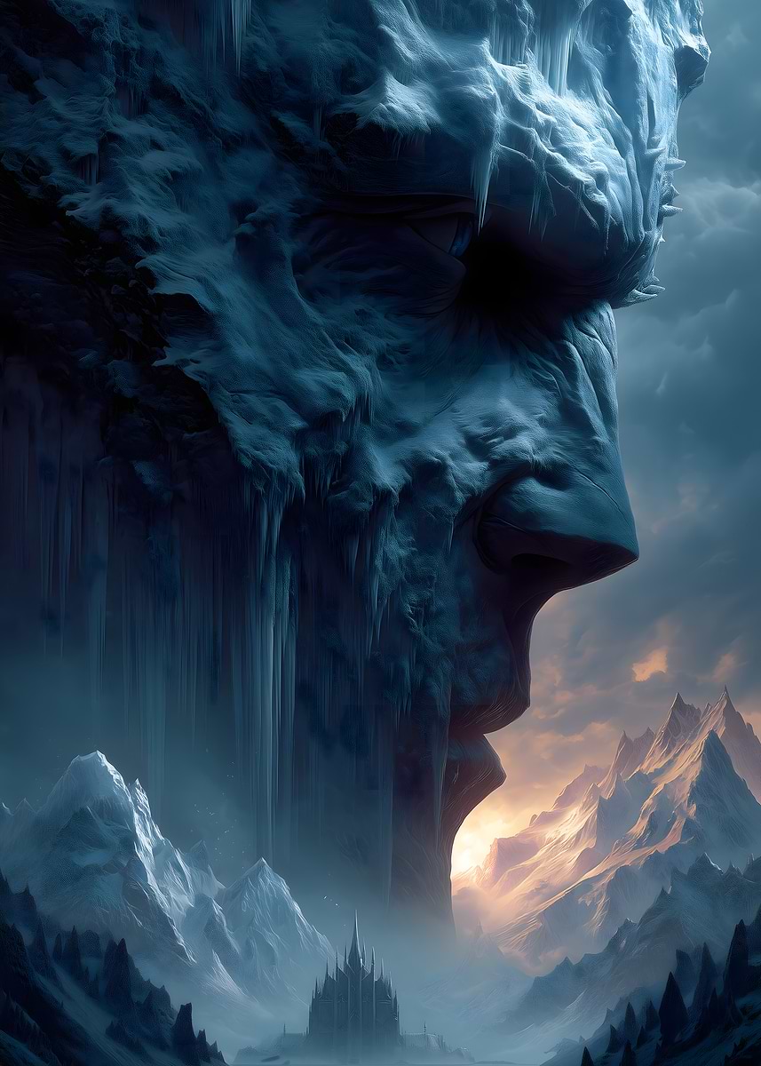 'Frozen Giant Face' Poster, picture, metal print, paint by Badassuncle ...