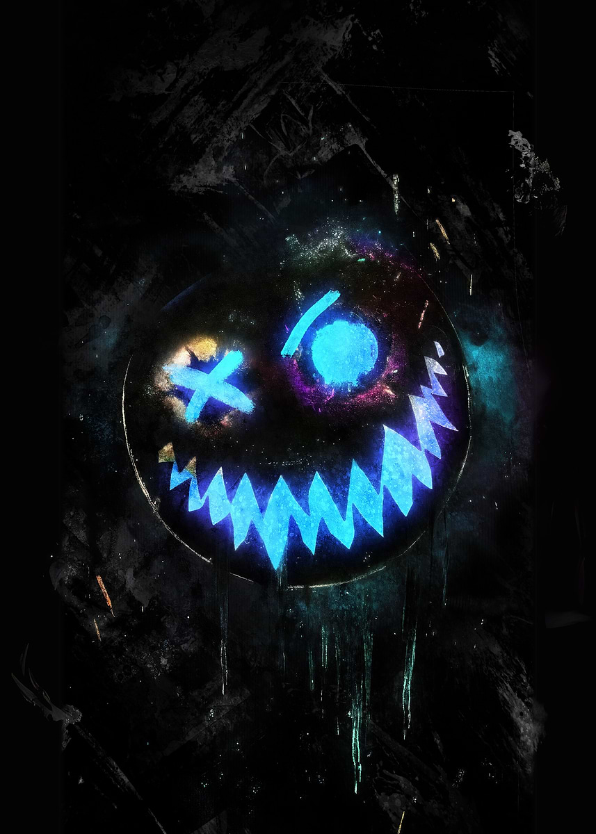 'Glowing Grin' Poster, picture, metal print, paint by KANATHANIEL ...