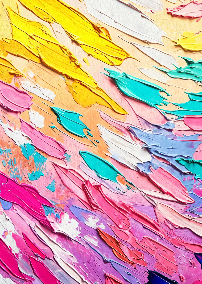 'Abstract Colorful Painting' Poster, picture, metal print, paint by ...