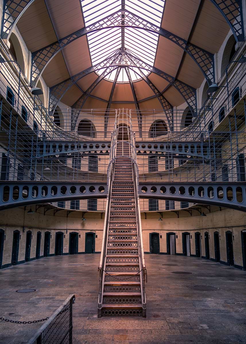 'Prison Interior with Staircase' Poster, picture, metal print, paint by ...