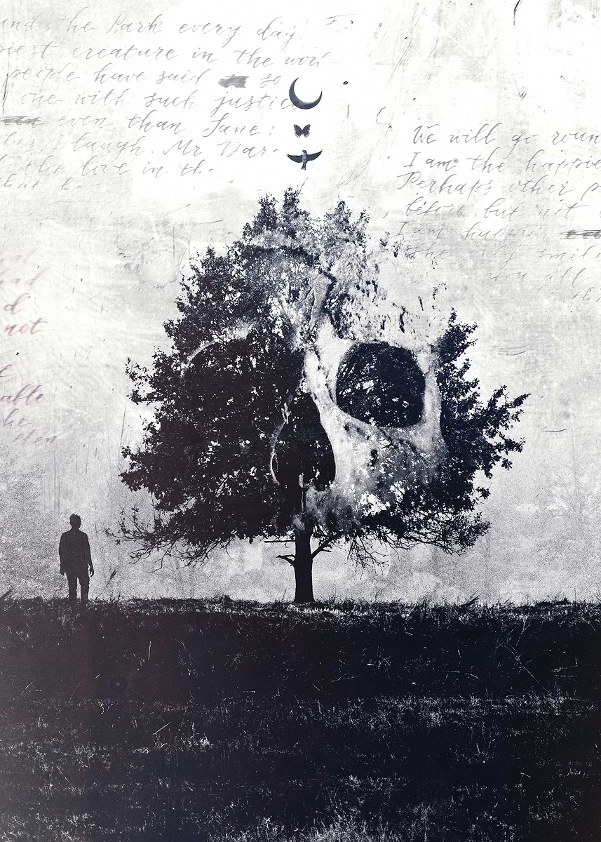 'The Eternal Cycle – Surreal Monochrome Artwork of Life, Death, and ...