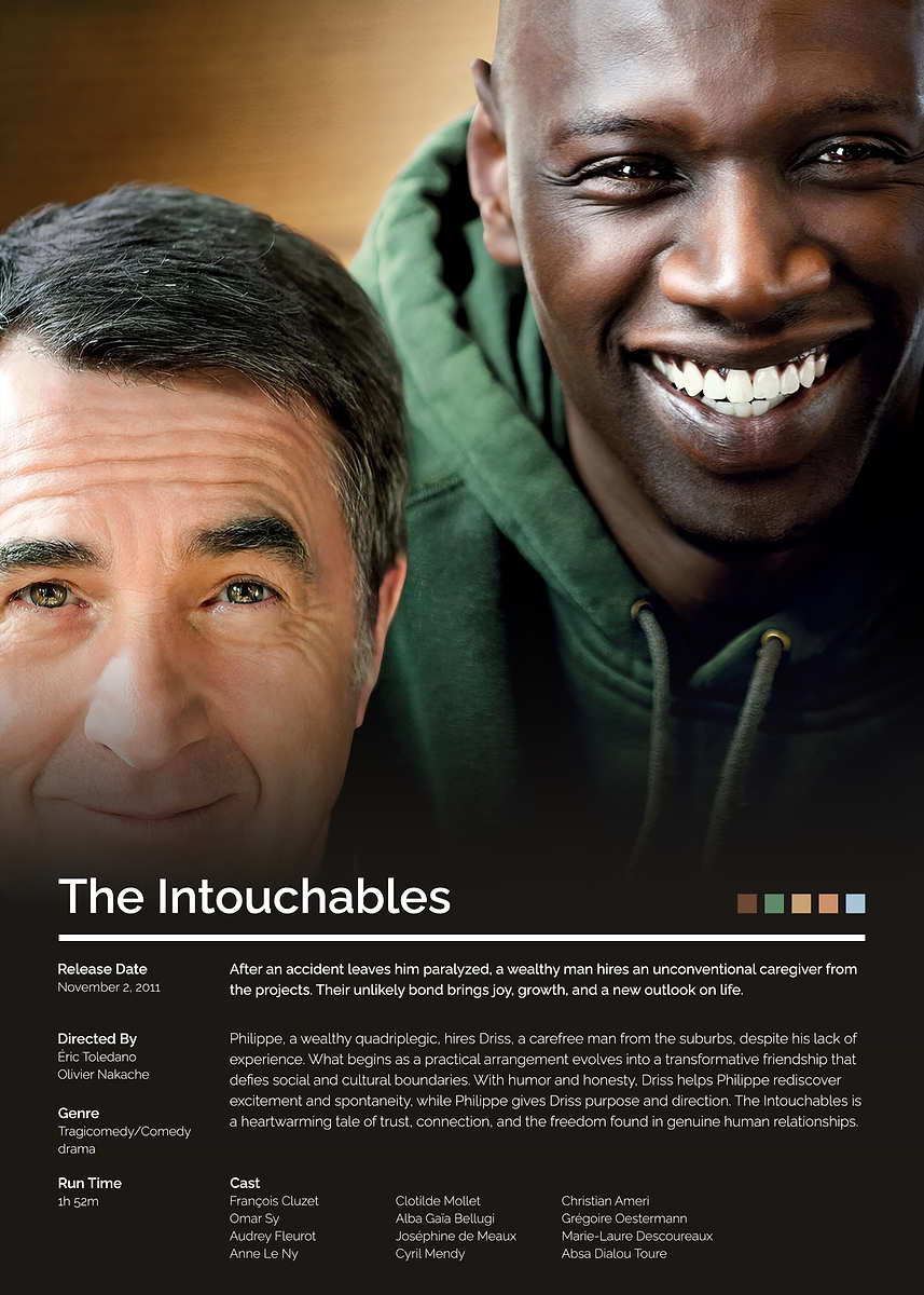 'The Intouchables Movie Poster' Poster, picture, metal print, paint by ...