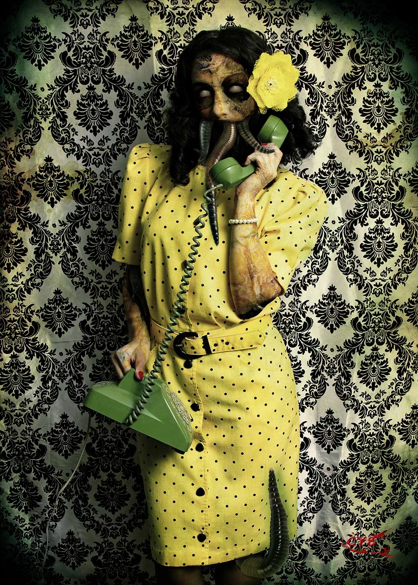 'Creepy Phone Call' Poster, picture, metal print, paint by AccesCyb ...