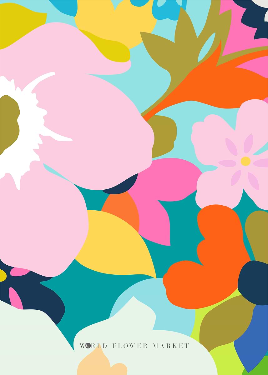 'World Flower Market | Trip 33R' Poster, picture, metal print, paint by ...