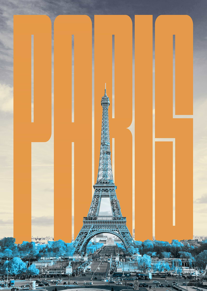 'Eiffel Tower Paris Poster' Poster, picture, metal print, paint by ...
