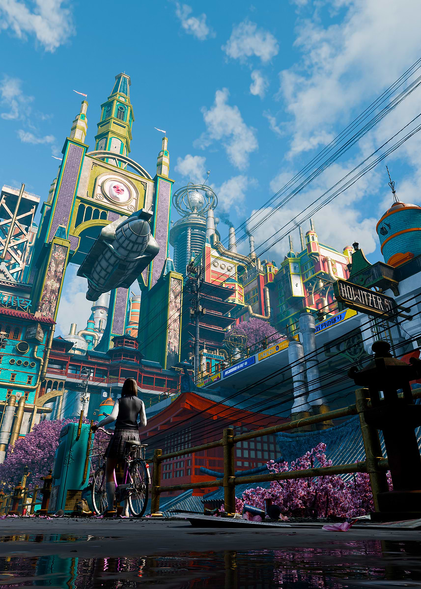 'Japanese Cyberpunk Atompunk' Poster, picture, metal print, paint by ...