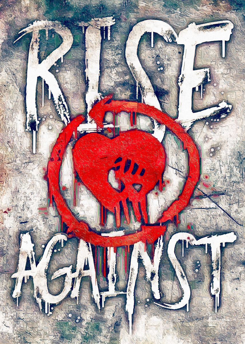 'Rise Against Band Art' Poster, picture, metal print, paint by ...