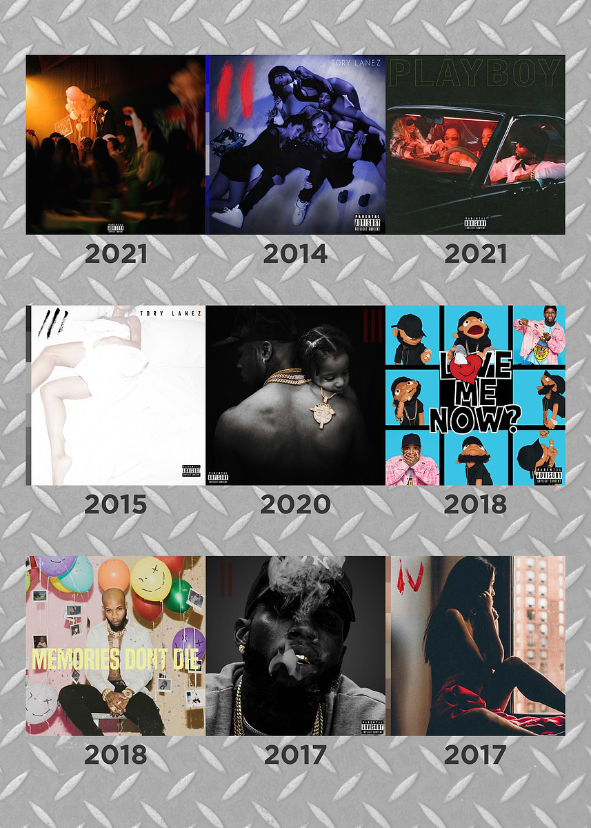 'Tory Lanez Album Collage' Poster, picture, metal print, paint by ...