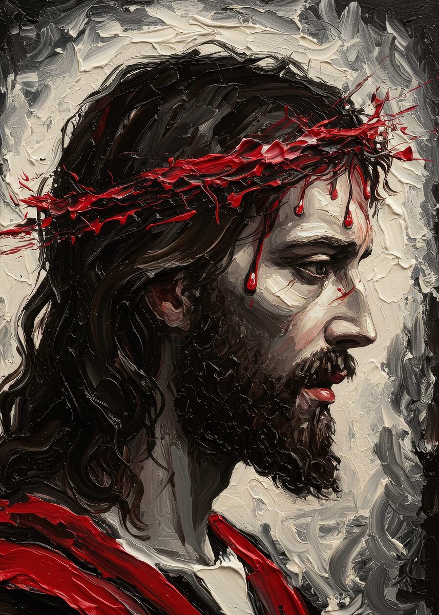 'Jesus Christ Portrait' Poster, picture, metal print, paint by BRE ...