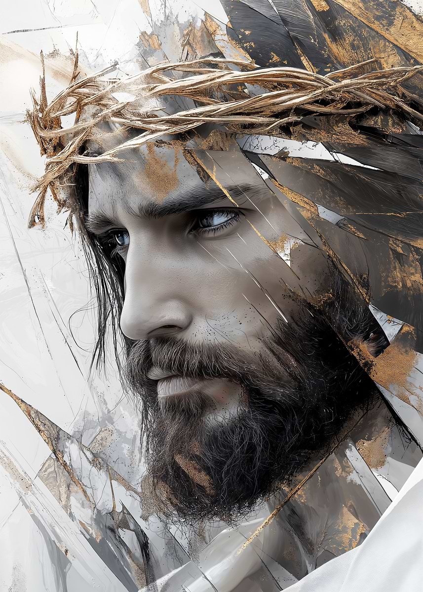 'Jesus Christ Portrait' Poster, picture, metal print, paint by Adames ...