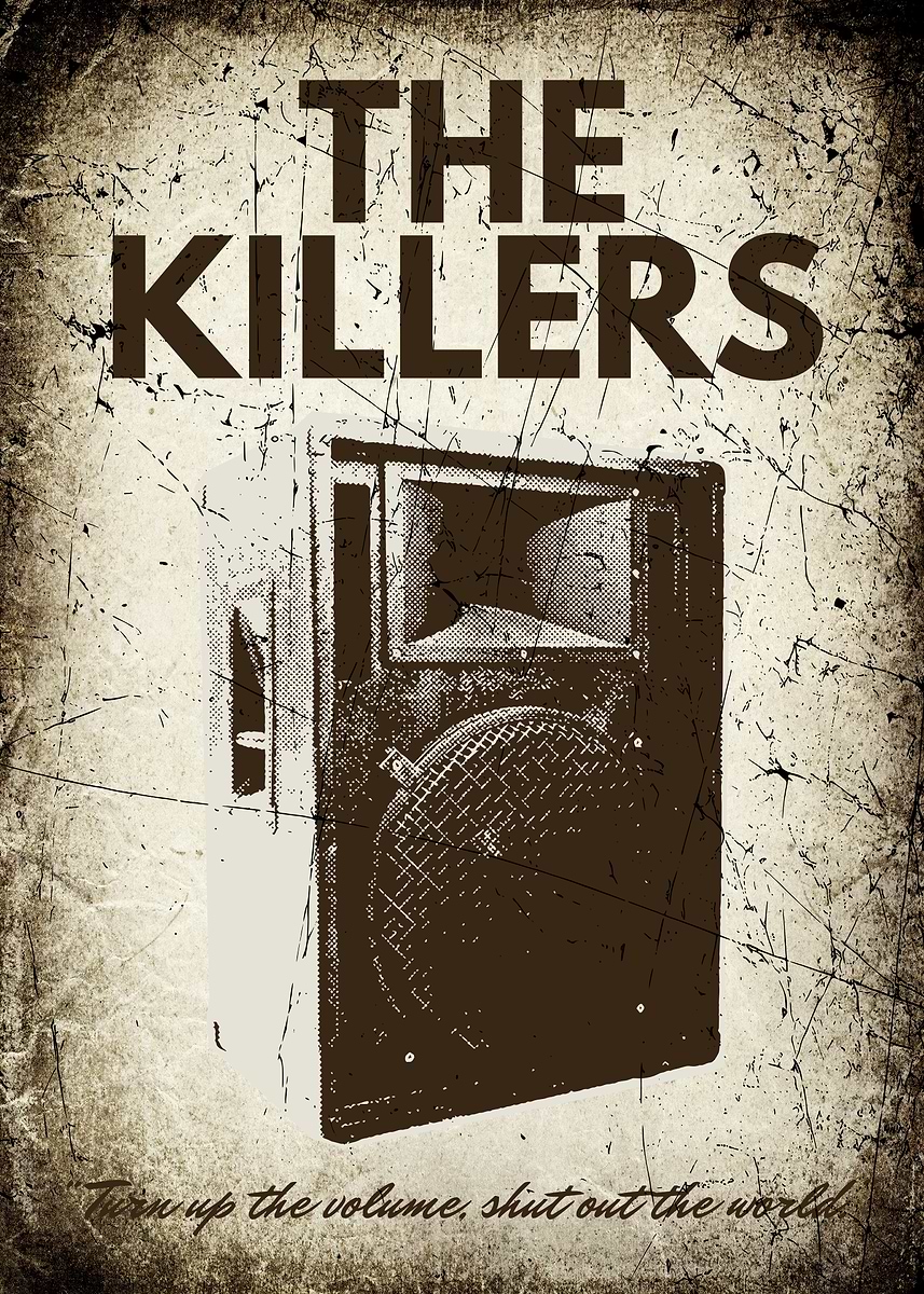 'The Killers Music Poster' Poster, picture, metal print, paint by Getal ...