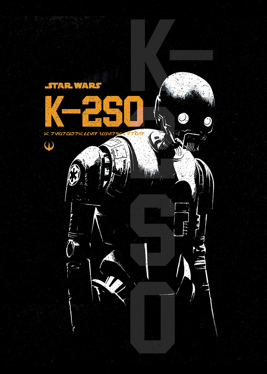 'Andor K-2SO Droid' Poster, picture, metal print, paint by Star Wars ...