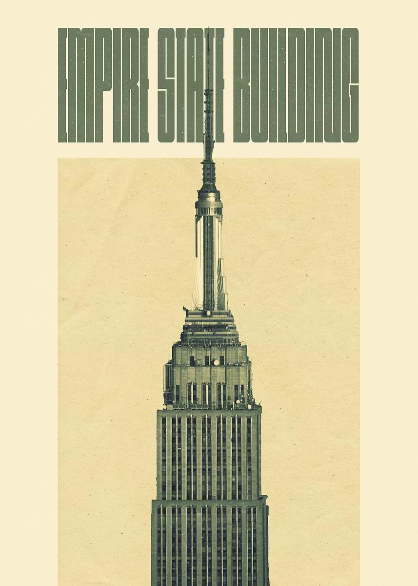 'Empire State Building Poster' Poster, picture, metal print, paint by ...