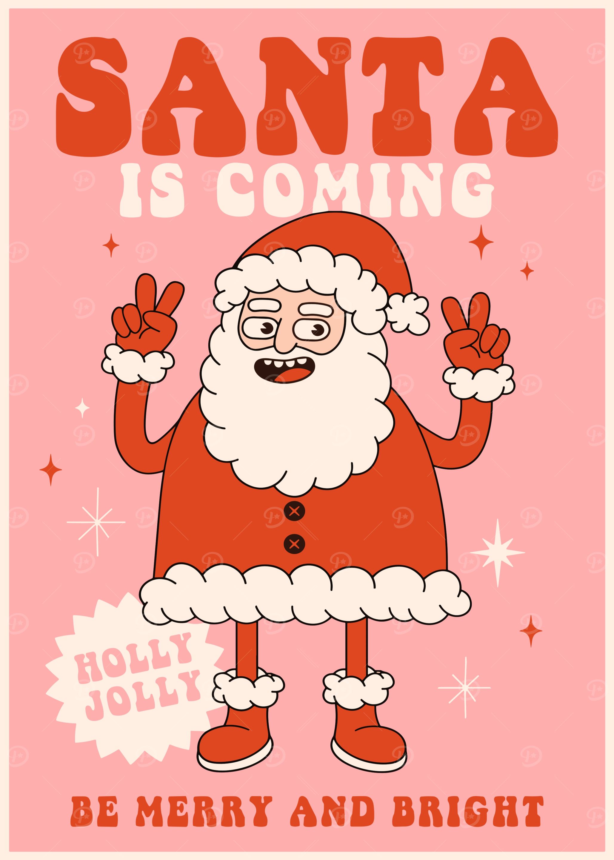 'Santa Claus Christmas Poster' Poster, picture, metal print, paint by ...
